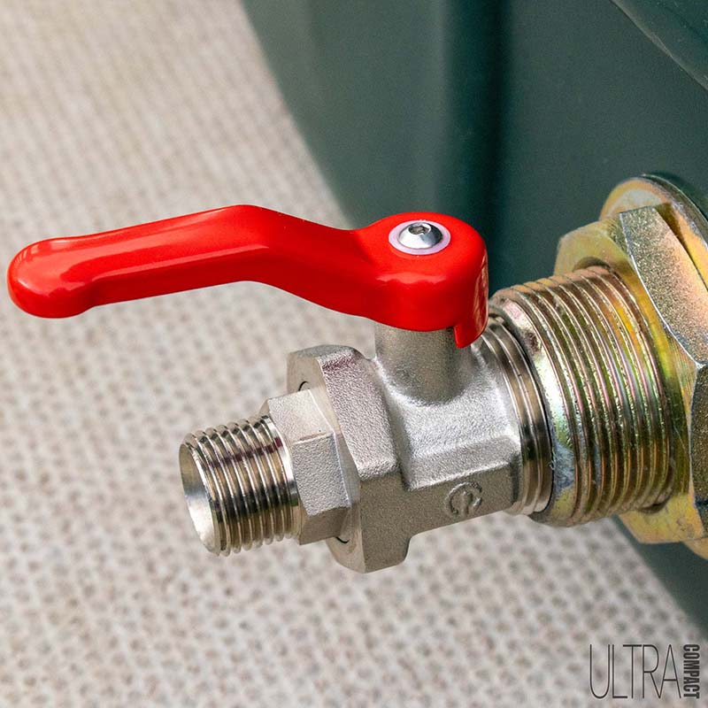 Ultra Compact© isolation valve 1" BSPT male x 1/2" BSPP male with fitt ...